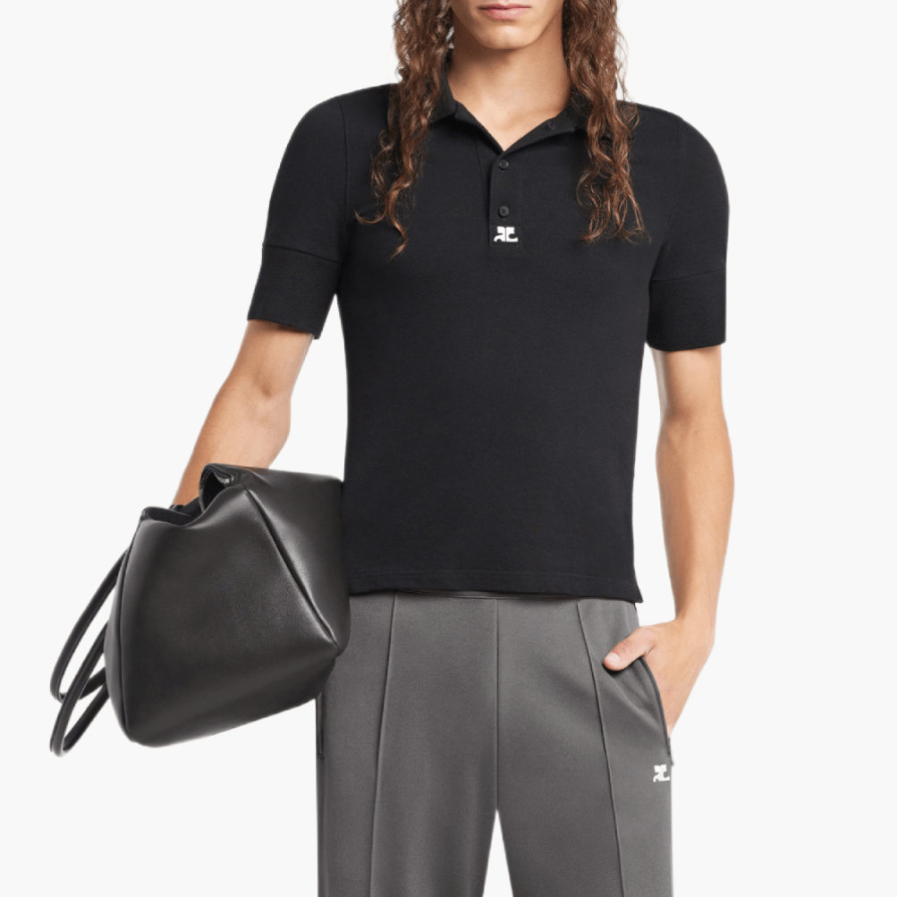 Polo signature noir Courrèges | Lesthete